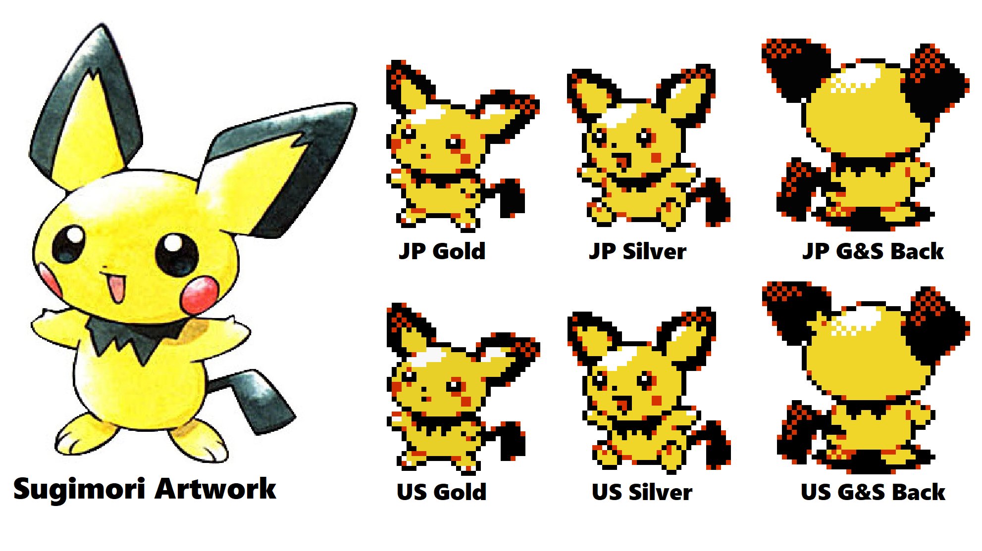 Female Pichu Pikachu #025 Serebii.net Pokédex