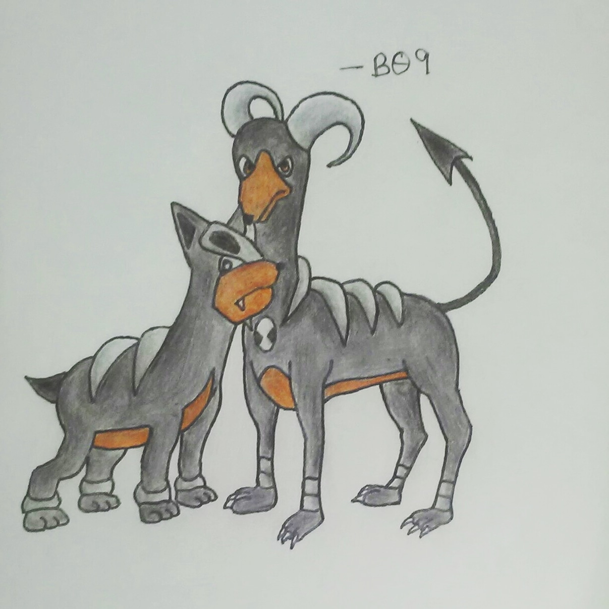 Pokemon Houndoom Drawing