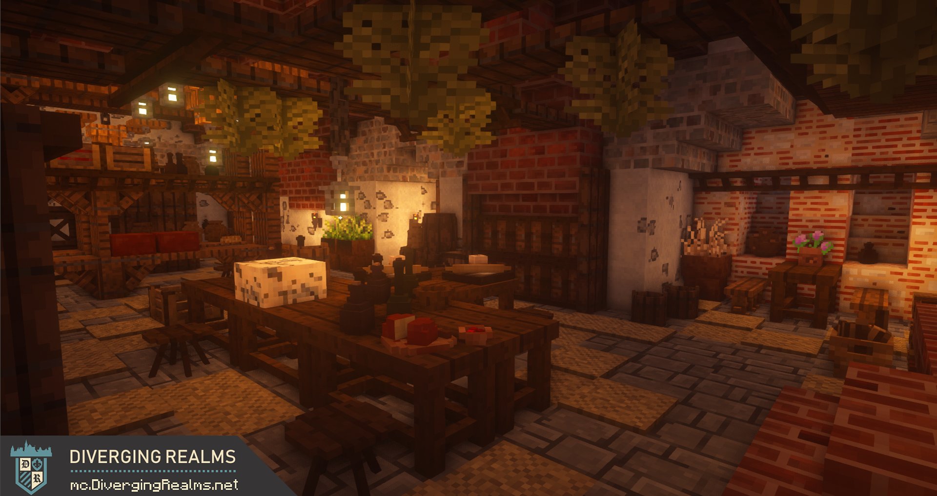 Minecraft Medieval Living Room