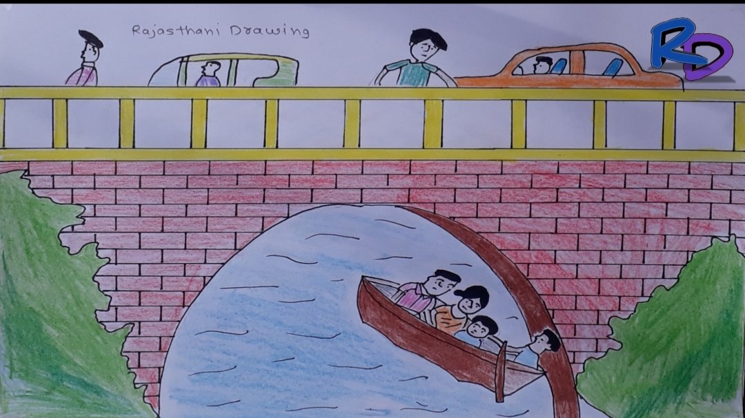 River Bridge Drawing