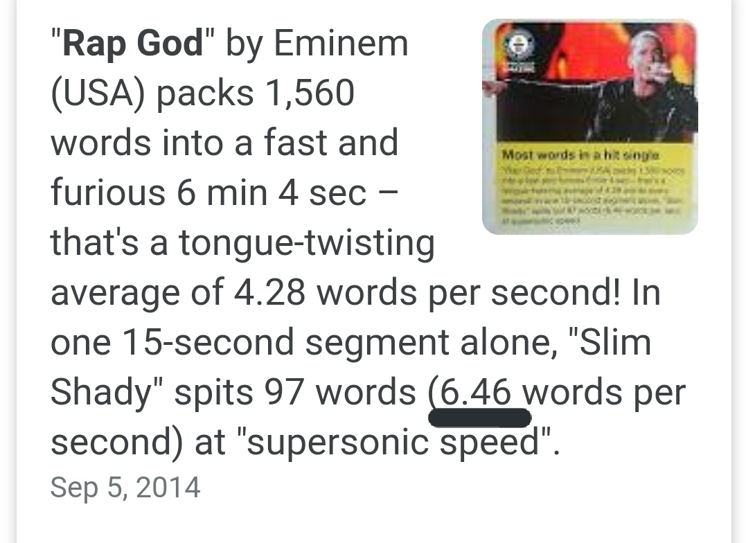 Rap God Words