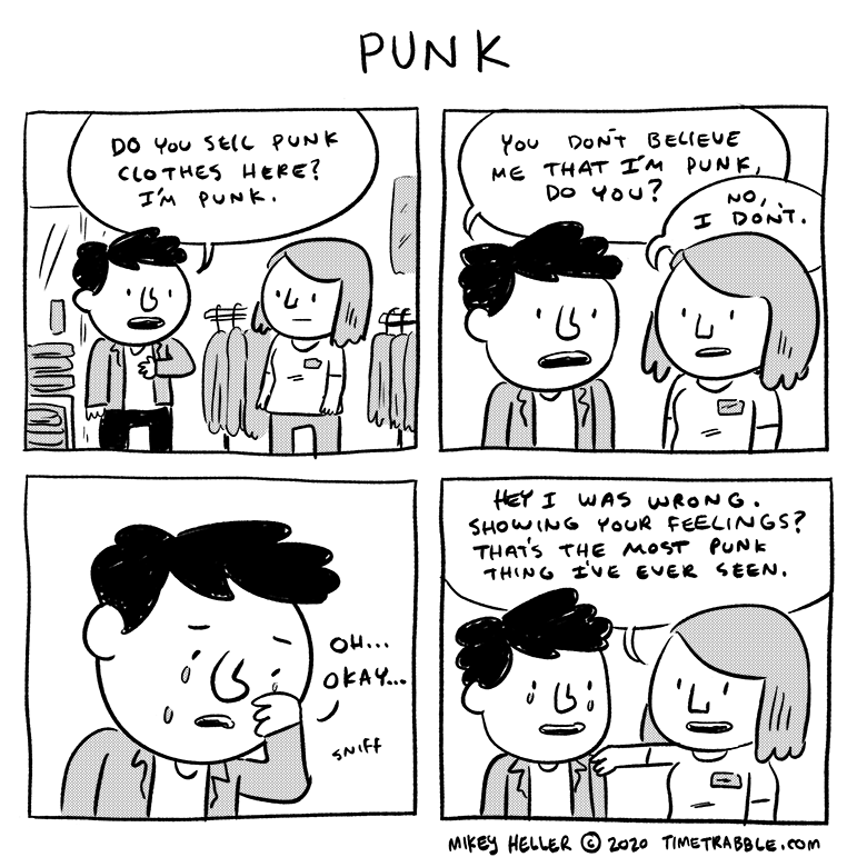 「i drew a comic about punk 」Mikey Hellerの漫画