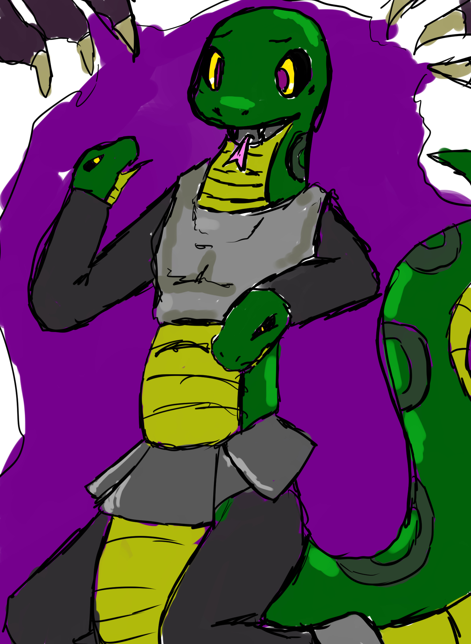 Three Headed Snake Monster