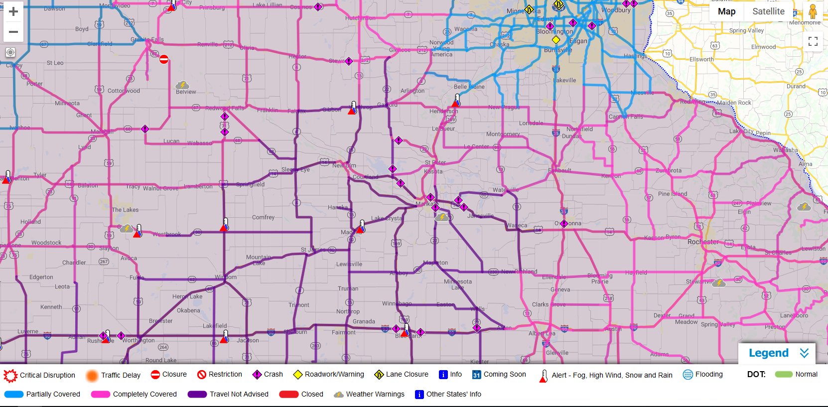 Mn Dot Map