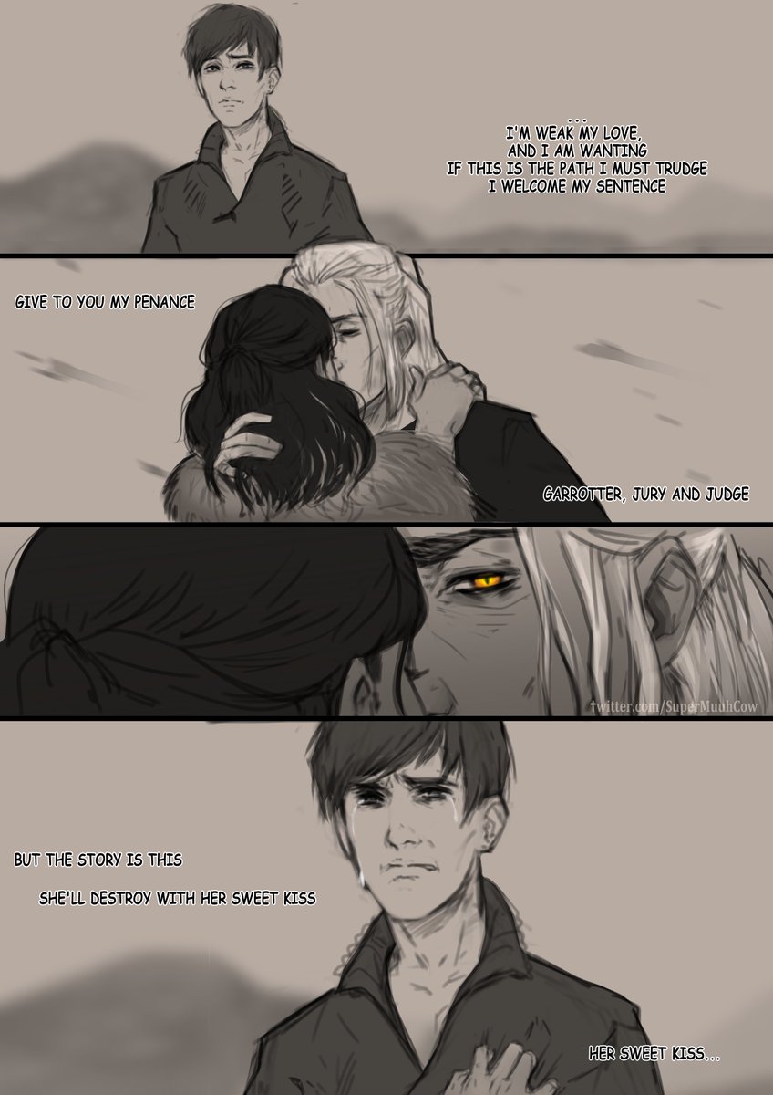 her sweet kiss..." some small sad Geralt x Jaskier thin」Momma Muuhの漫画