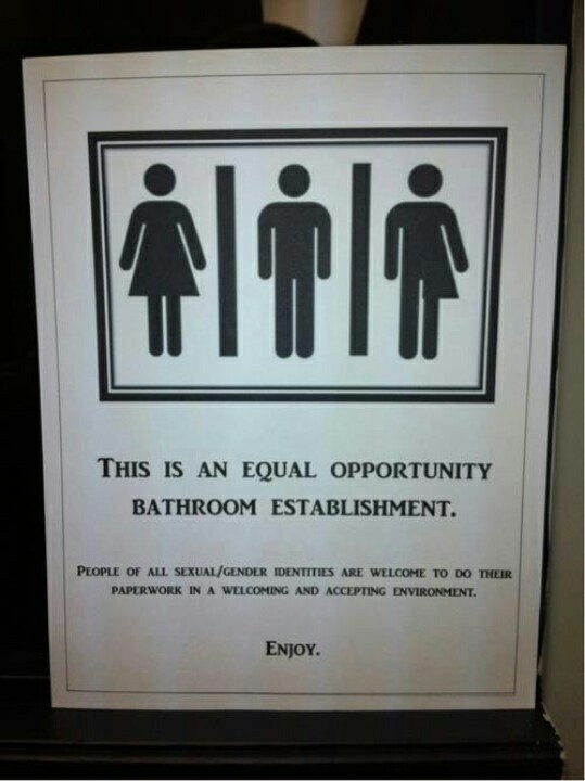 Funny Unisex Bathroom Sign