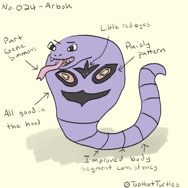 Pokemon Arbok Evolution Chart