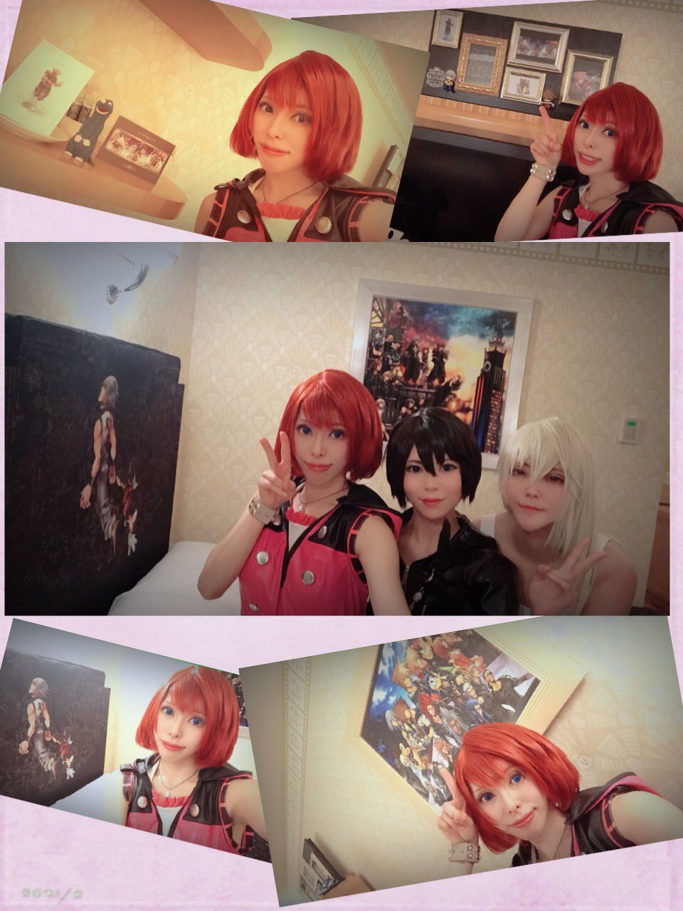 セリア on Twitter: "※cosplay KHホテル行ってKH3女子会してたよー！(*´∇`*) ※勿論ホテル部屋中のみです！ そしてKHケーキとドリンクも飲んで大満足ー 幸せ幸せ ...