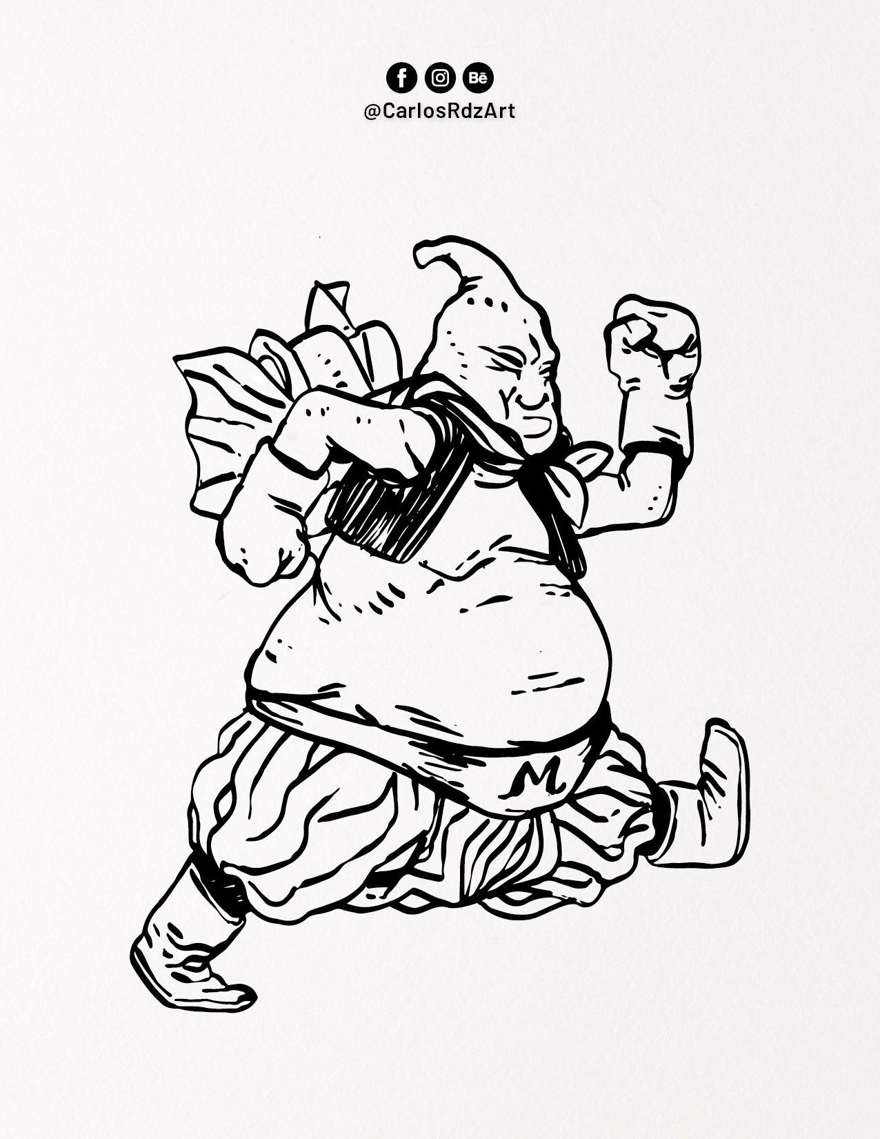 Majin Buu Coloring Pages