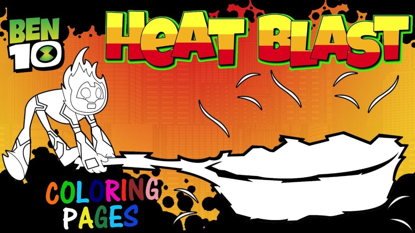 Ben 10 Heat Blast Coloring Pages