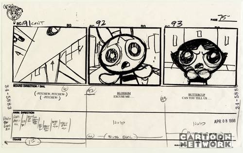 「Fuck it. Powerpuff Girls storyboards. (From the episode "Fuz」Powerpuff ...