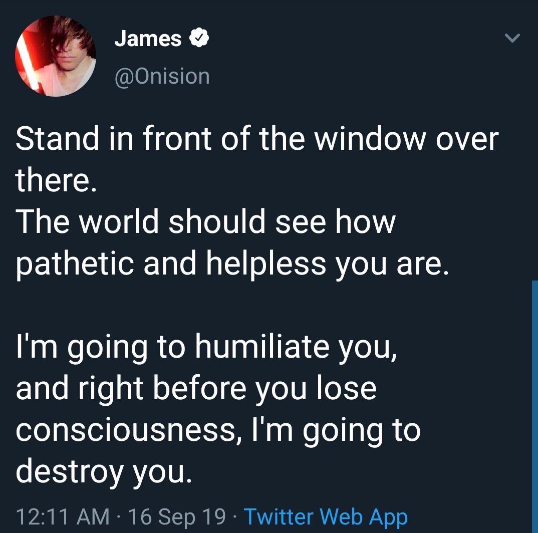 Onisions suit was a five year old prop for his Death Note Video : Onision