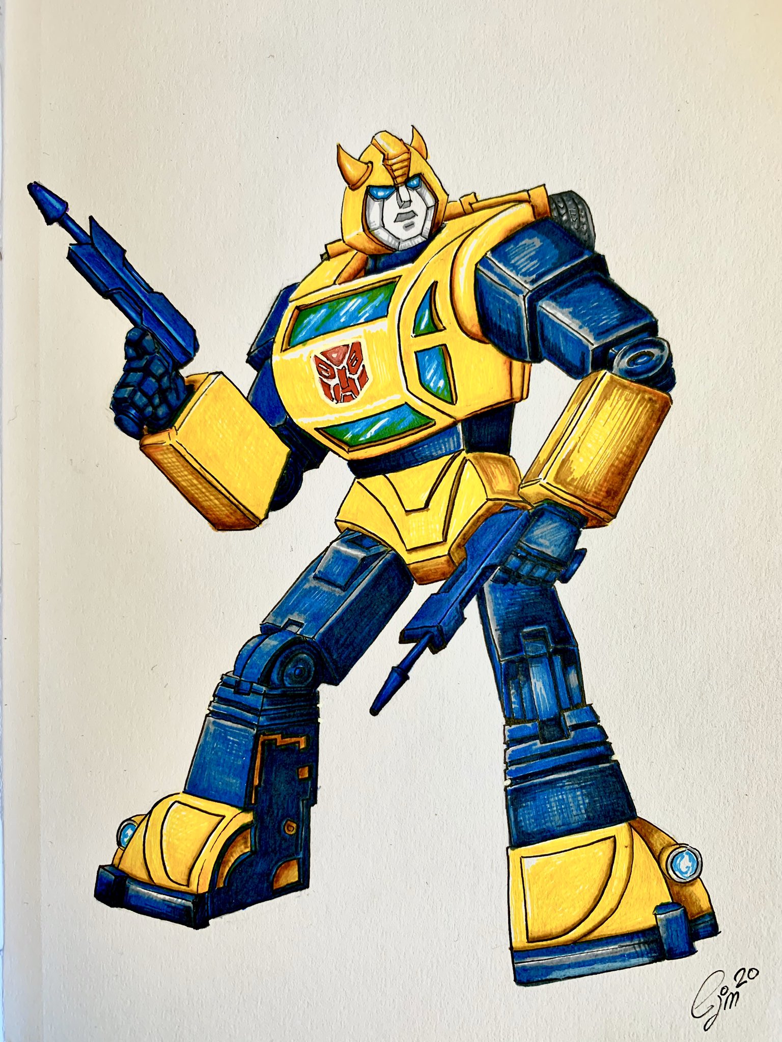 Transformers Bumblebee Face Drawing