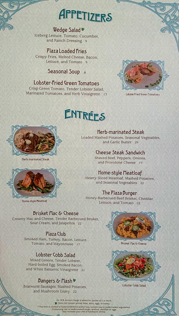 Magic Kingdom Dining Menus