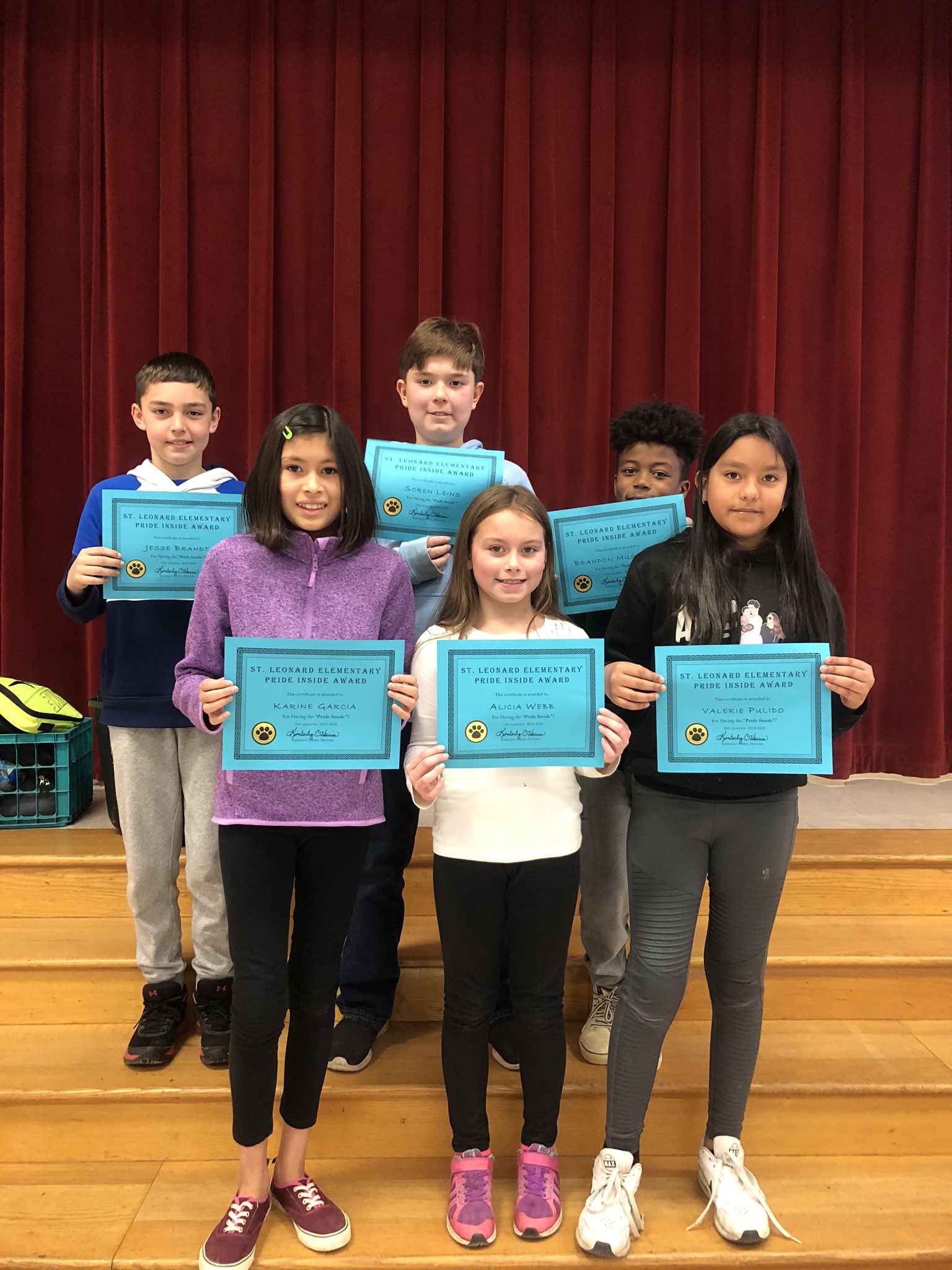 St. Leonard Elem. on Twitter: "Congratulations to our 5th Graders that earned “Pride Inside ...