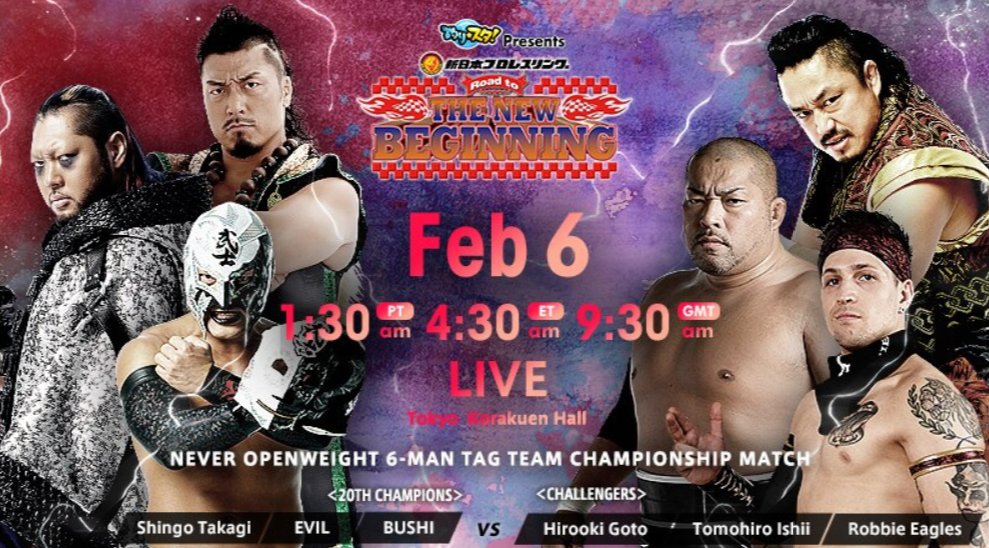 NJPW Road To The New Beginning (2/6): NEVER Openweight 6-Man Tag Team ...