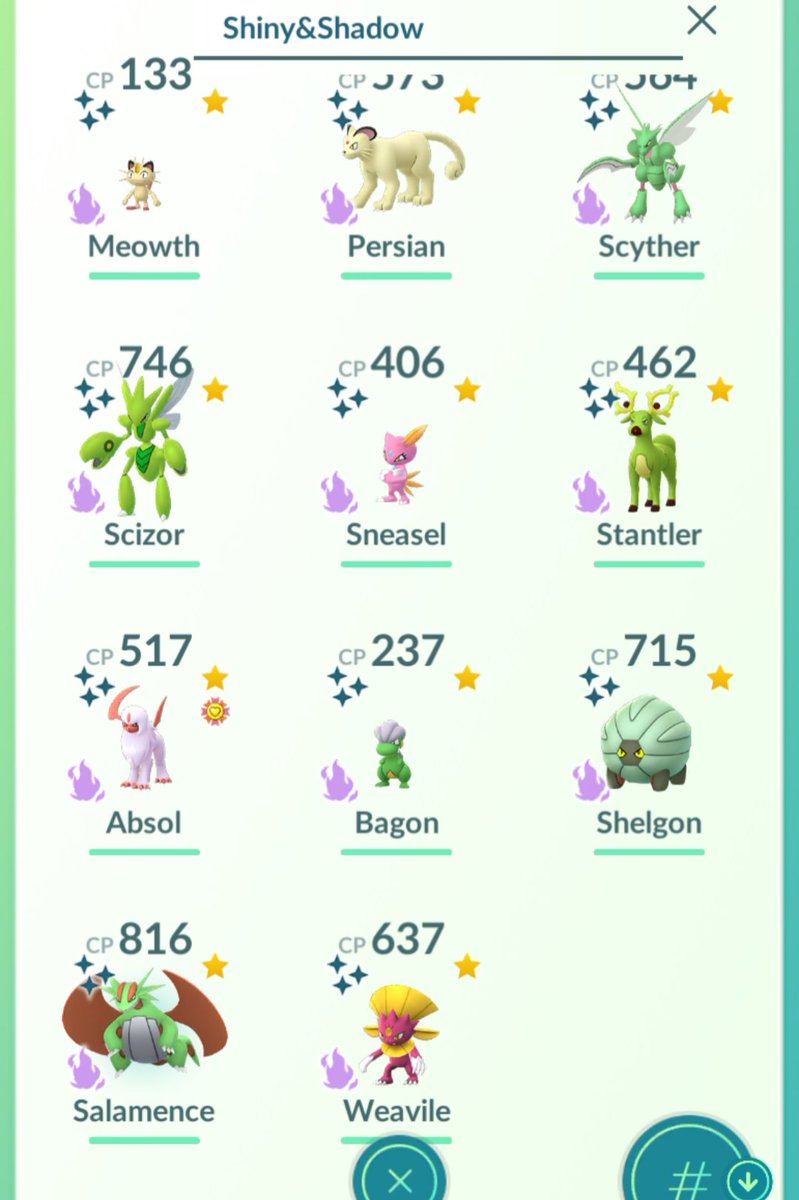 Shiny Shadow Pokemon