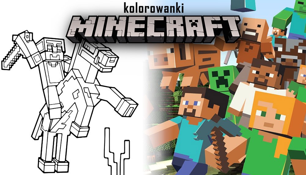 Kolorowanki Minecraft Kolorowanki Minecraft Darmowa Kolorowanka Dla