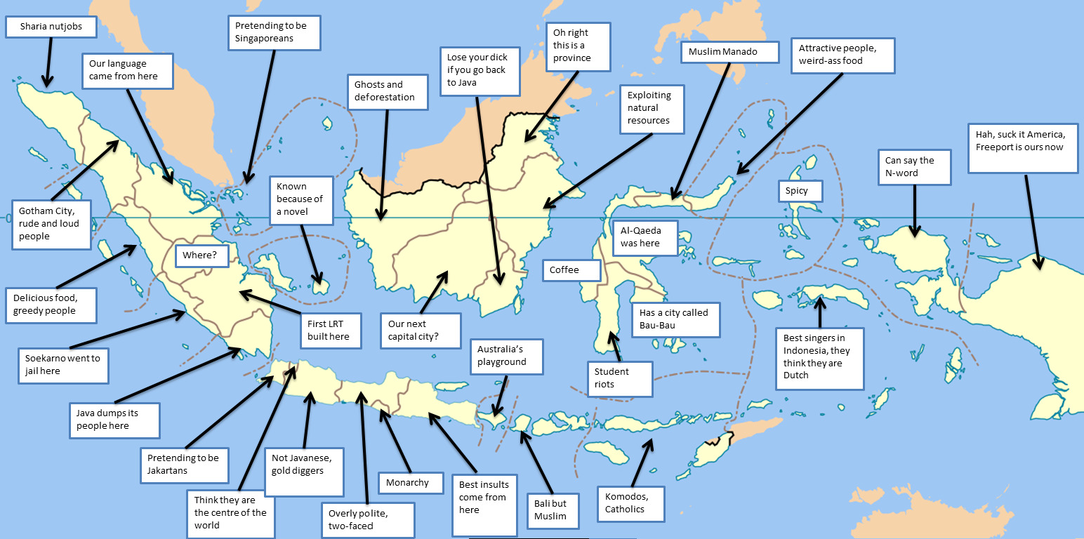 Indonesian Language Map