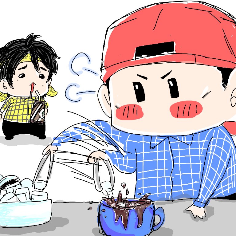 「飲み物に砂糖ジャボジャボ入れるドラゴン #horakawaii #shindanmaker https://t.co/A」マヨ(雑食)の漫画