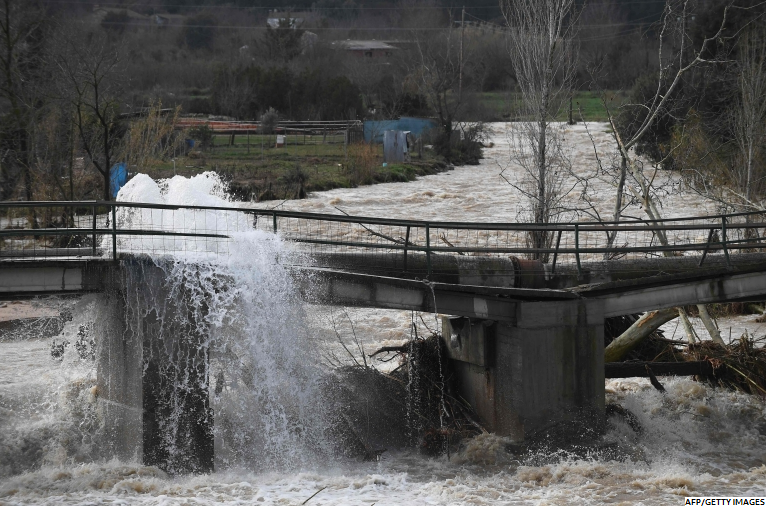 Deadly flooding near Girona in Spain yesterday, caused by storm Gloria ...