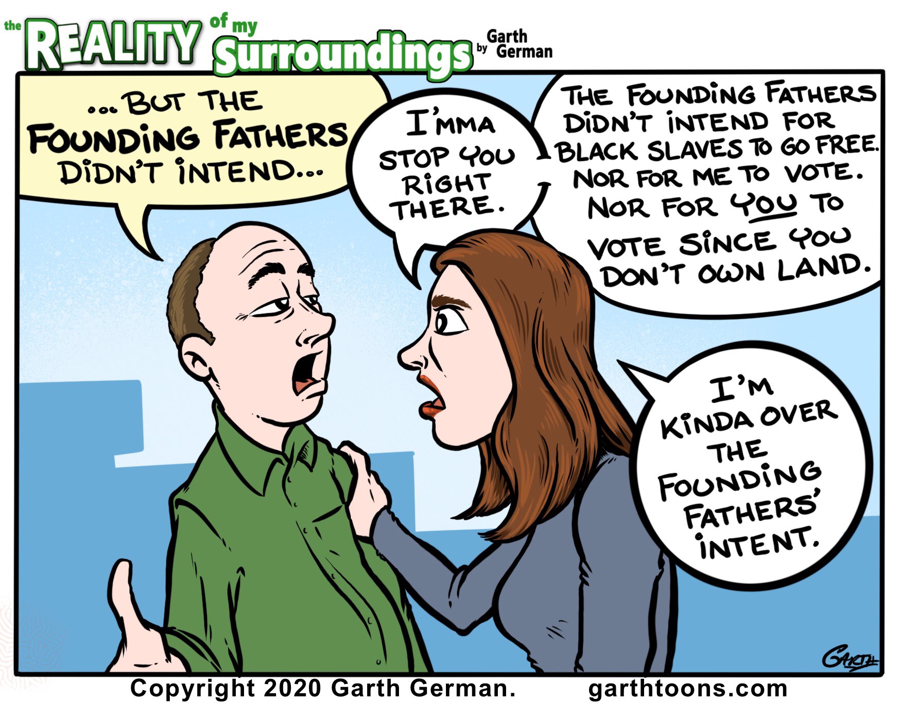 Founding Fathers Constitution Cartoon