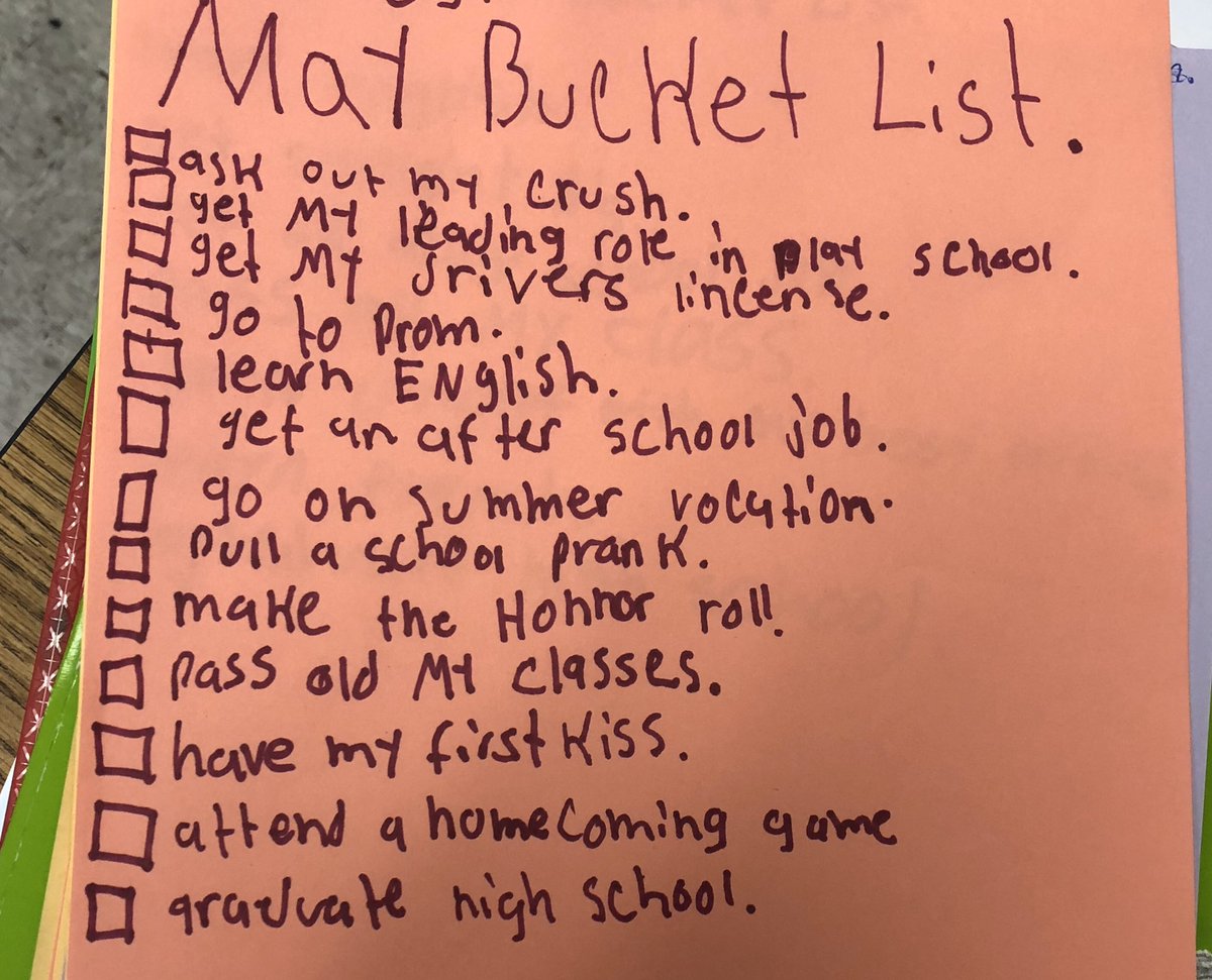 High School Bucket List