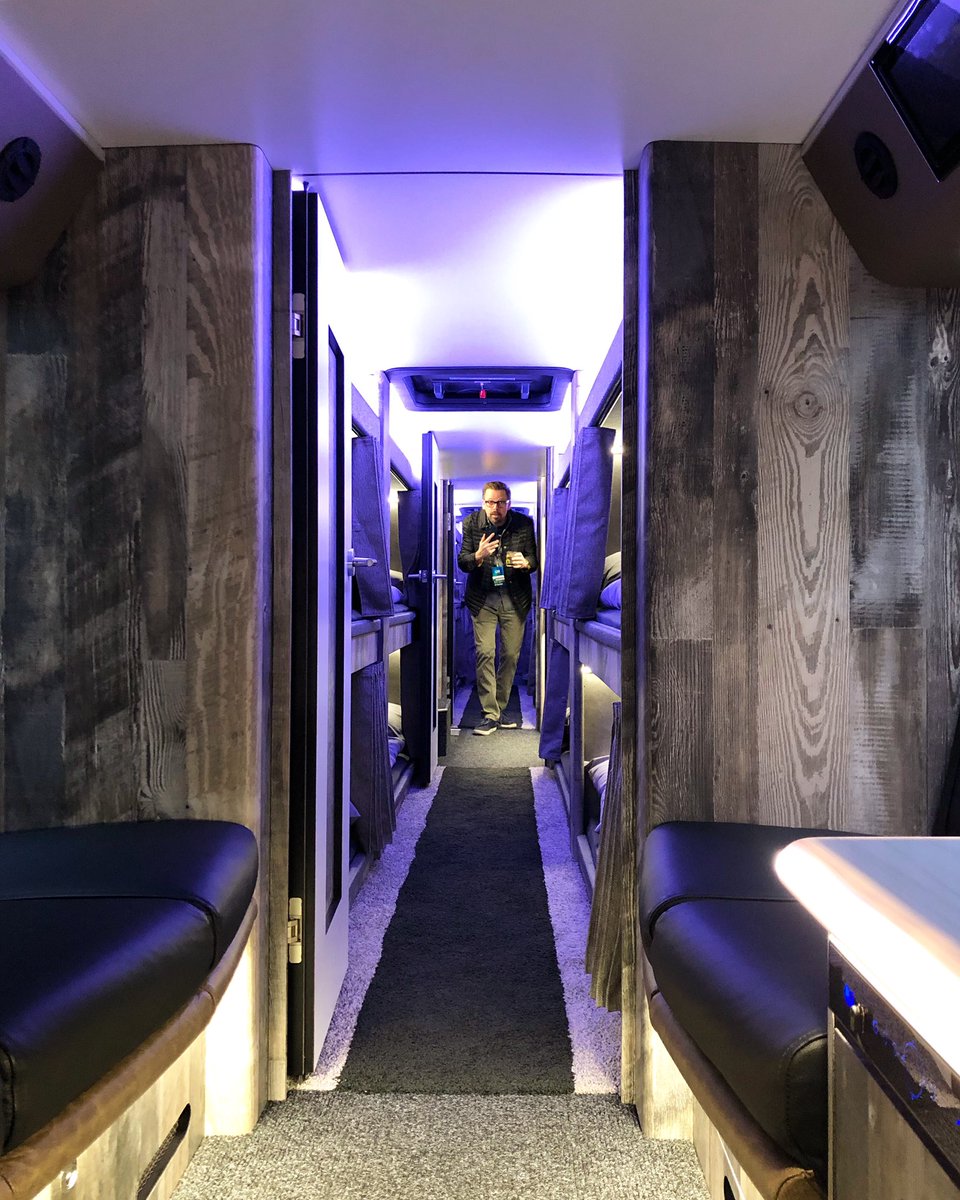 Inside Tour Bus Bunks