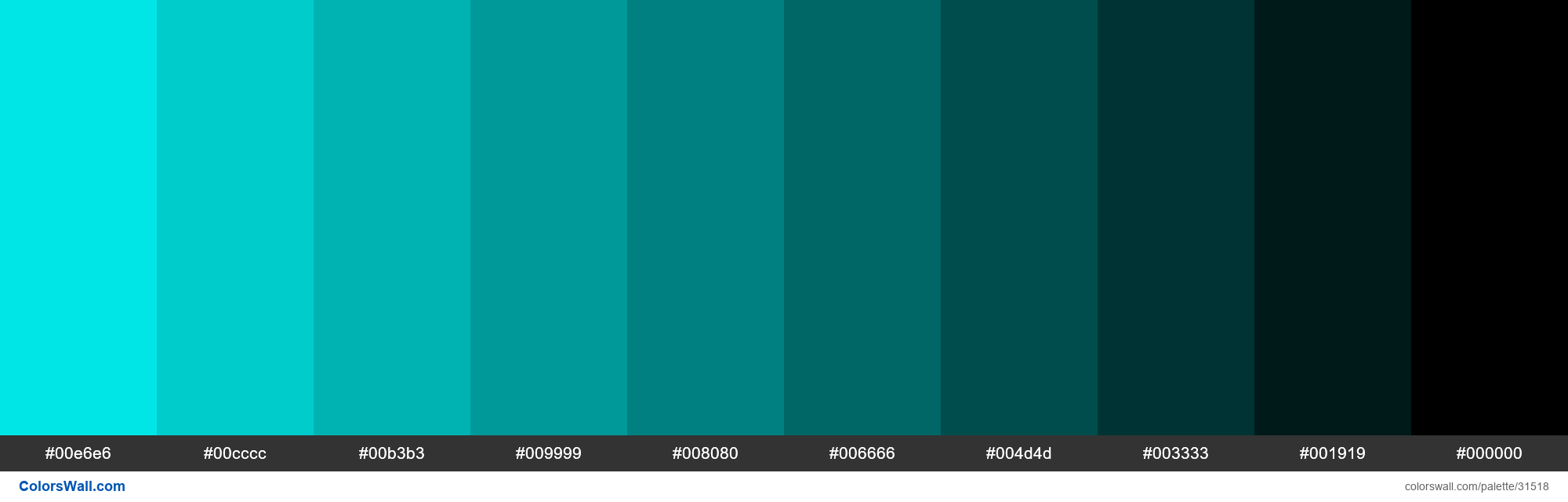 Colorswall On Twitter Shades X11 Color Cyan 00FFFF Hex 00e6e6 colorswall-on-twitter-shades-x11-color-cyan-00ffff-hex-00e6e6