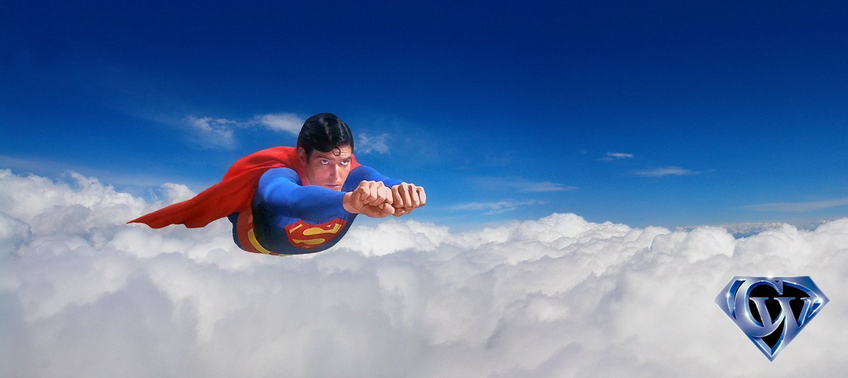 Christopher Reeve Superman Flying