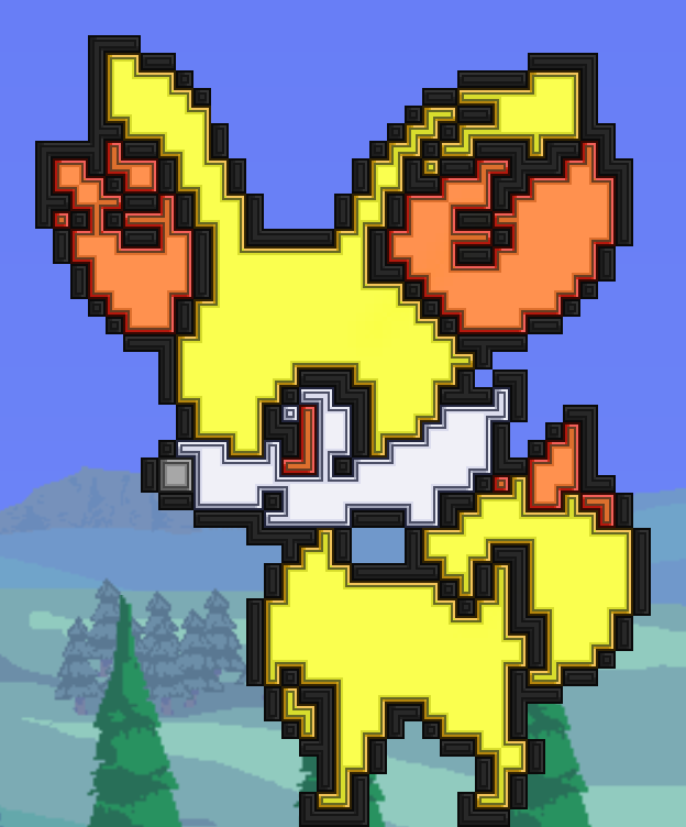 Pokemon Fennikin Pixel Minecraft