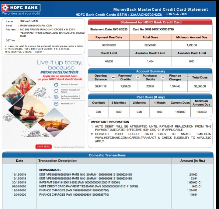 What is finance charges in HDFC credit card? Leia aqui: What is finance ...