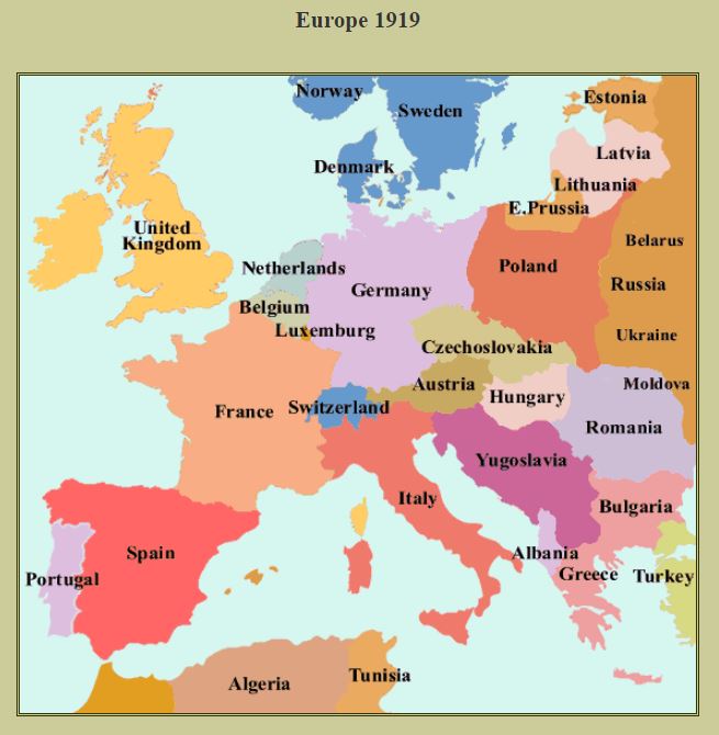 World War 1 Map Before And After