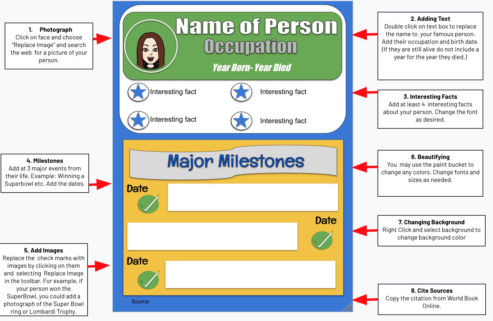 Best Biography Infographic Templates