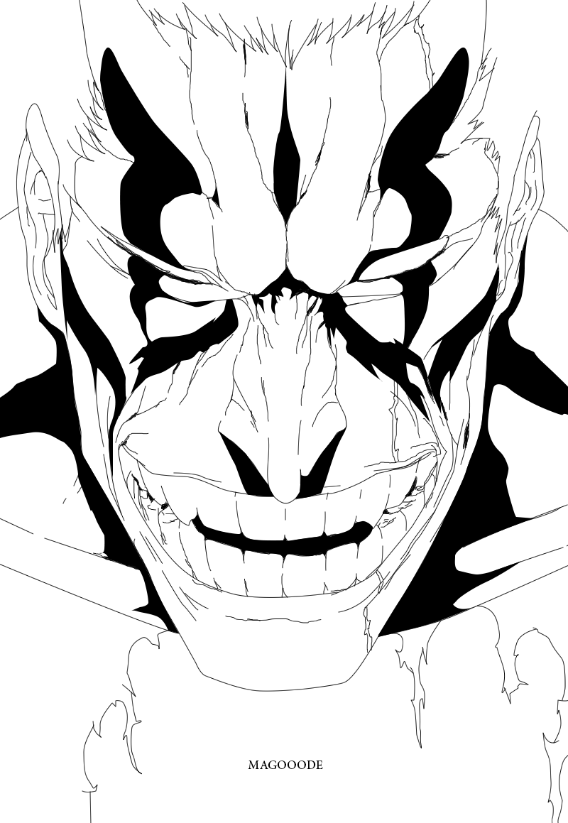 Zaraki Kenpachi Lineart By Yotamonochan On Deviantart