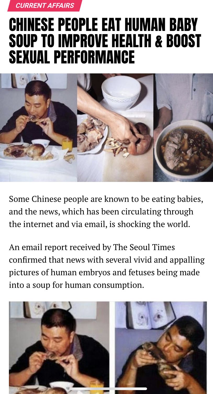 Chinese People Eating Human