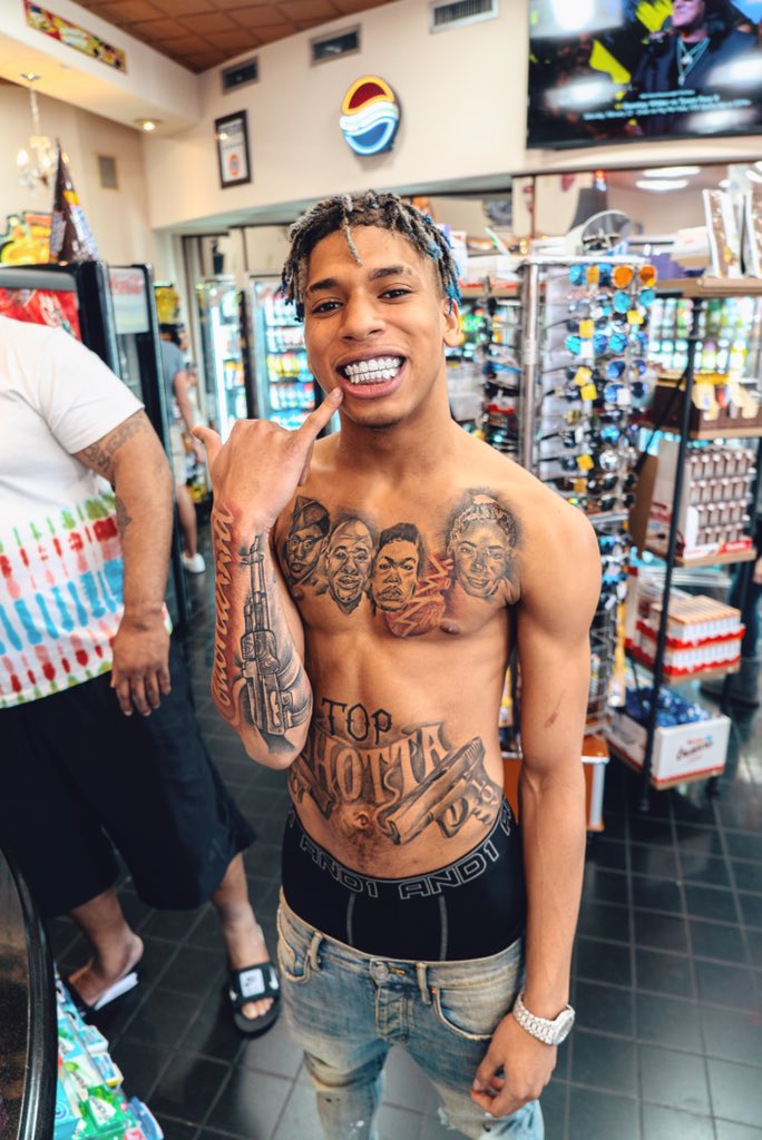 Nle choppa chest tattoo - Bronctattooaus.com