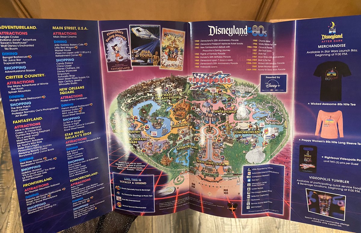 Disneyland 1990 Map