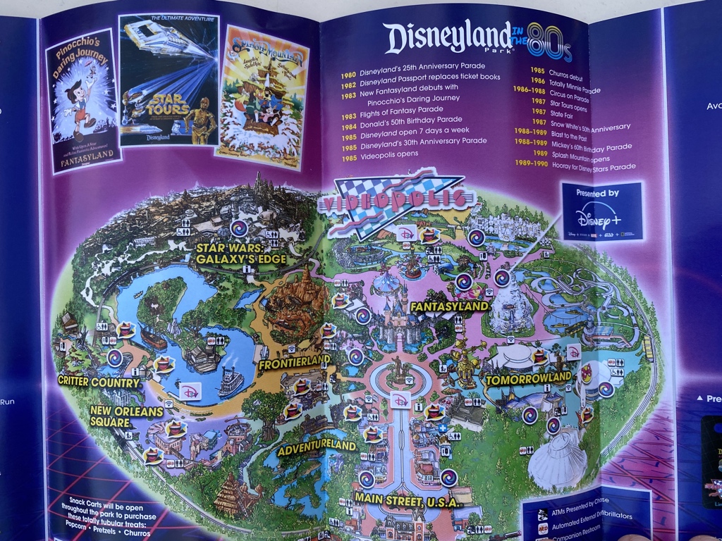 Disneyland 1990 Map