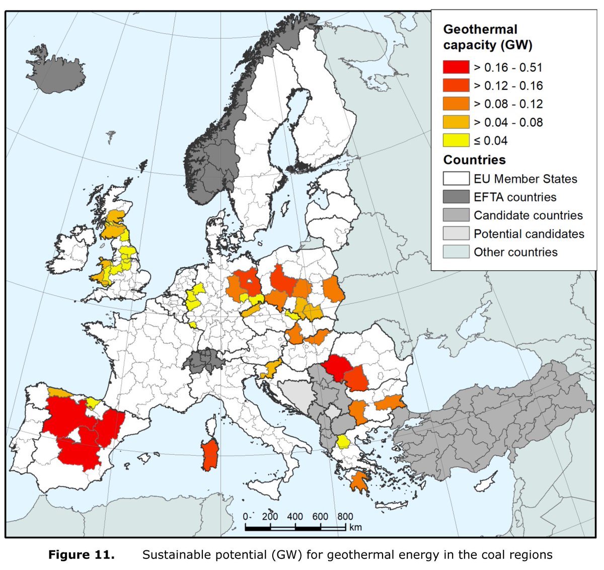 Geothermal Energy Map Europe