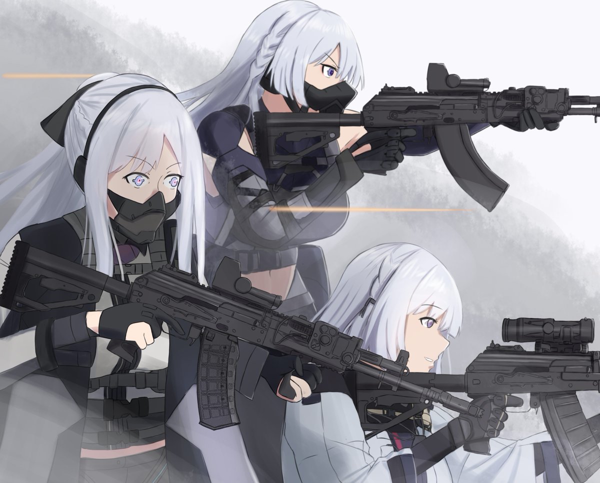 「Gfl drawing challenge day 5,6,7 Favorite RF,HG,MG actually」Cykaの漫画