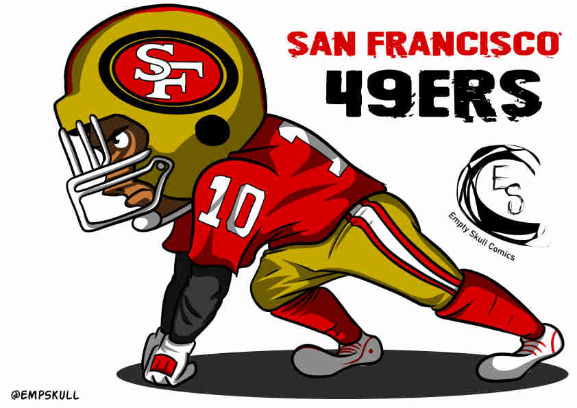 Dibujo De Caricatura De Los 49ers