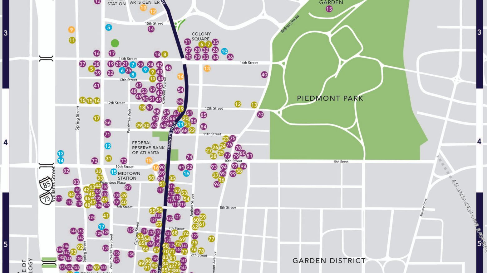 Walking Map Downtown Atlanta