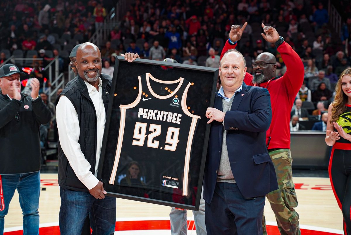 Atlanta Hawks EVP and CRO Andrew Saltzman presented 92.9’s Terry Foxx ...