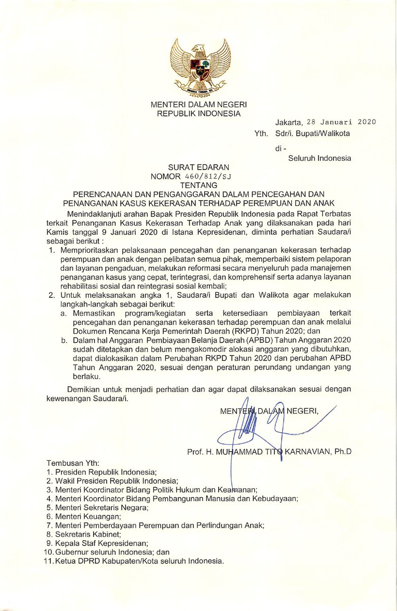 Contoh Surat Edaran Bad News