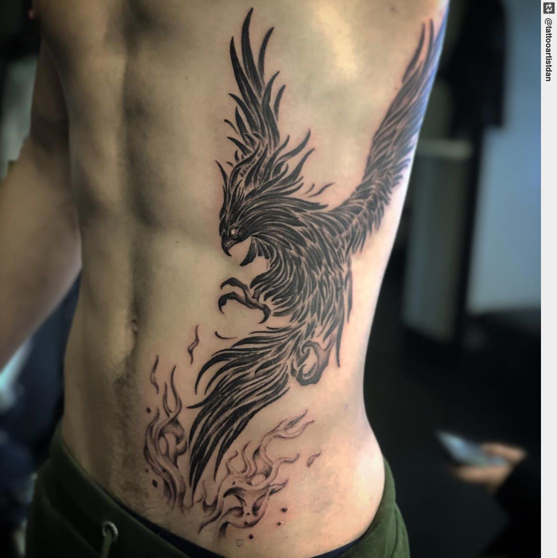 Phoenix Side Tattoo