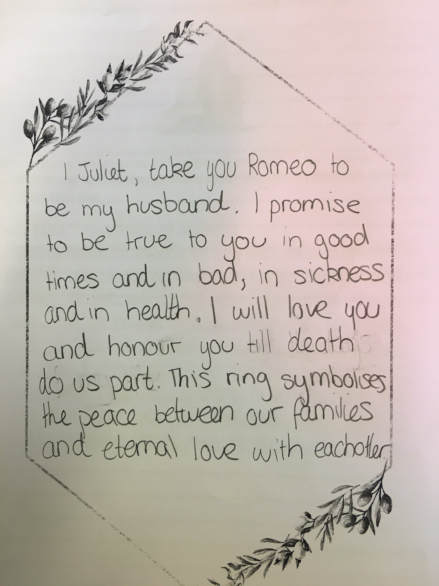 Romeo And Juliet Love Letter