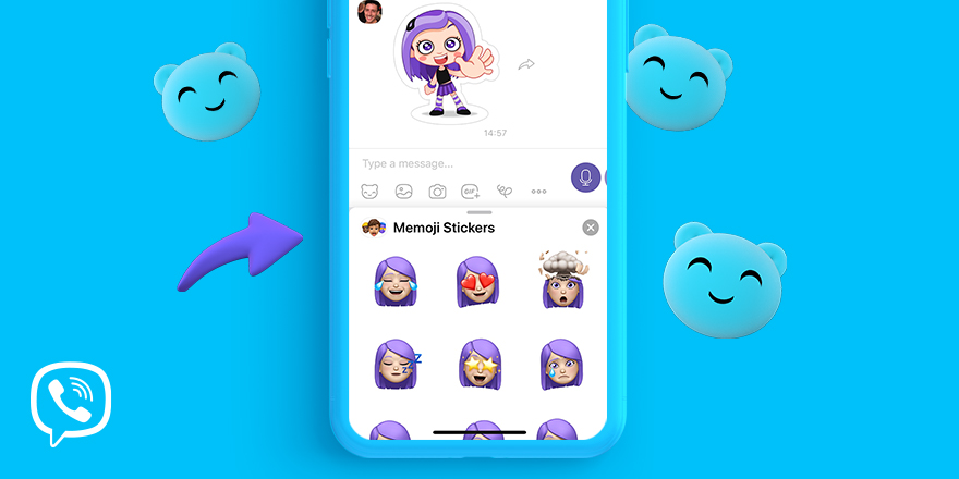 Viber Violet Stickers