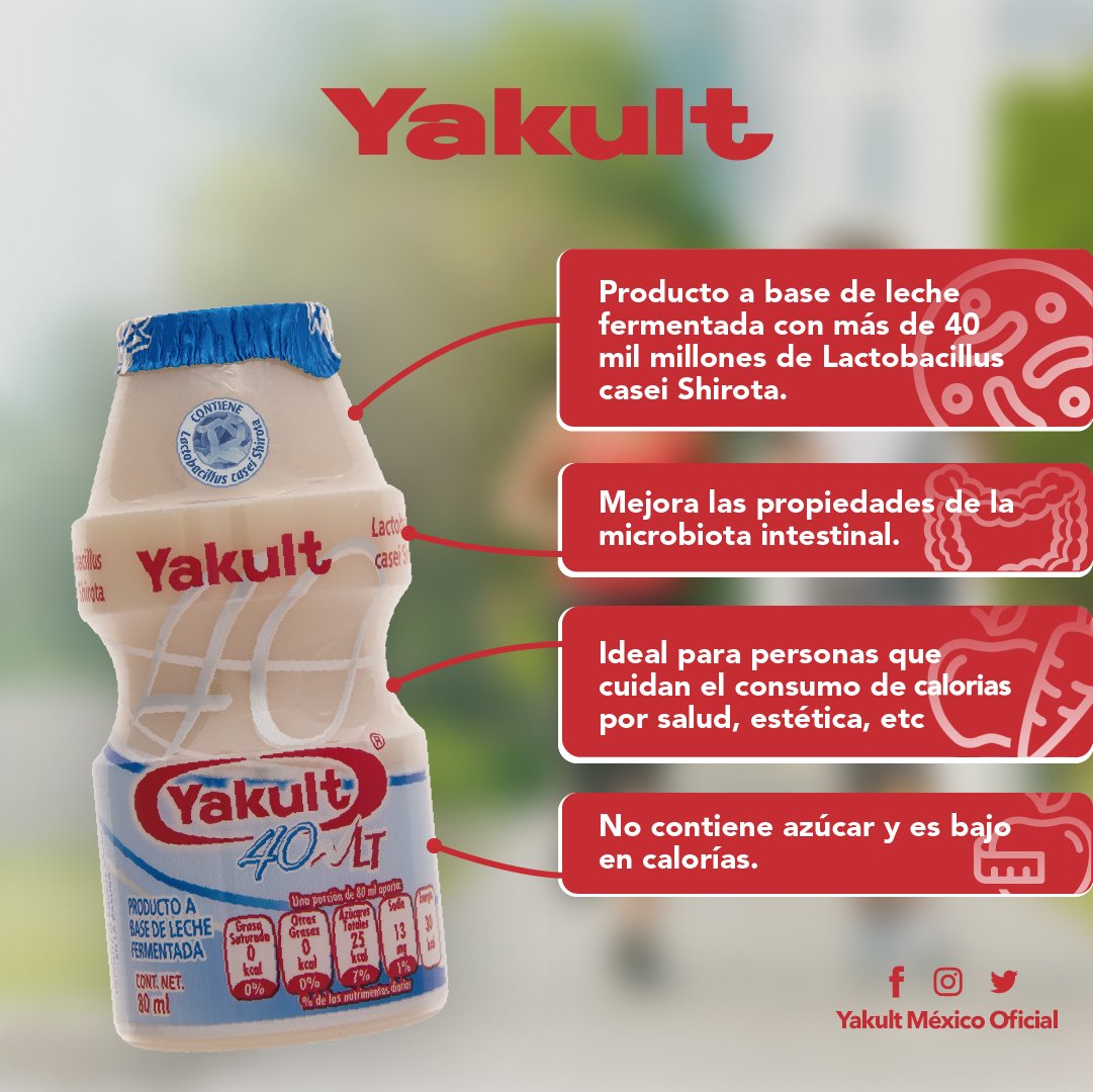 Yakult México on Twitter: "¿Ya probaste #Yakult40LT? Nuestra presentación 40LT incluye más de 40 ...