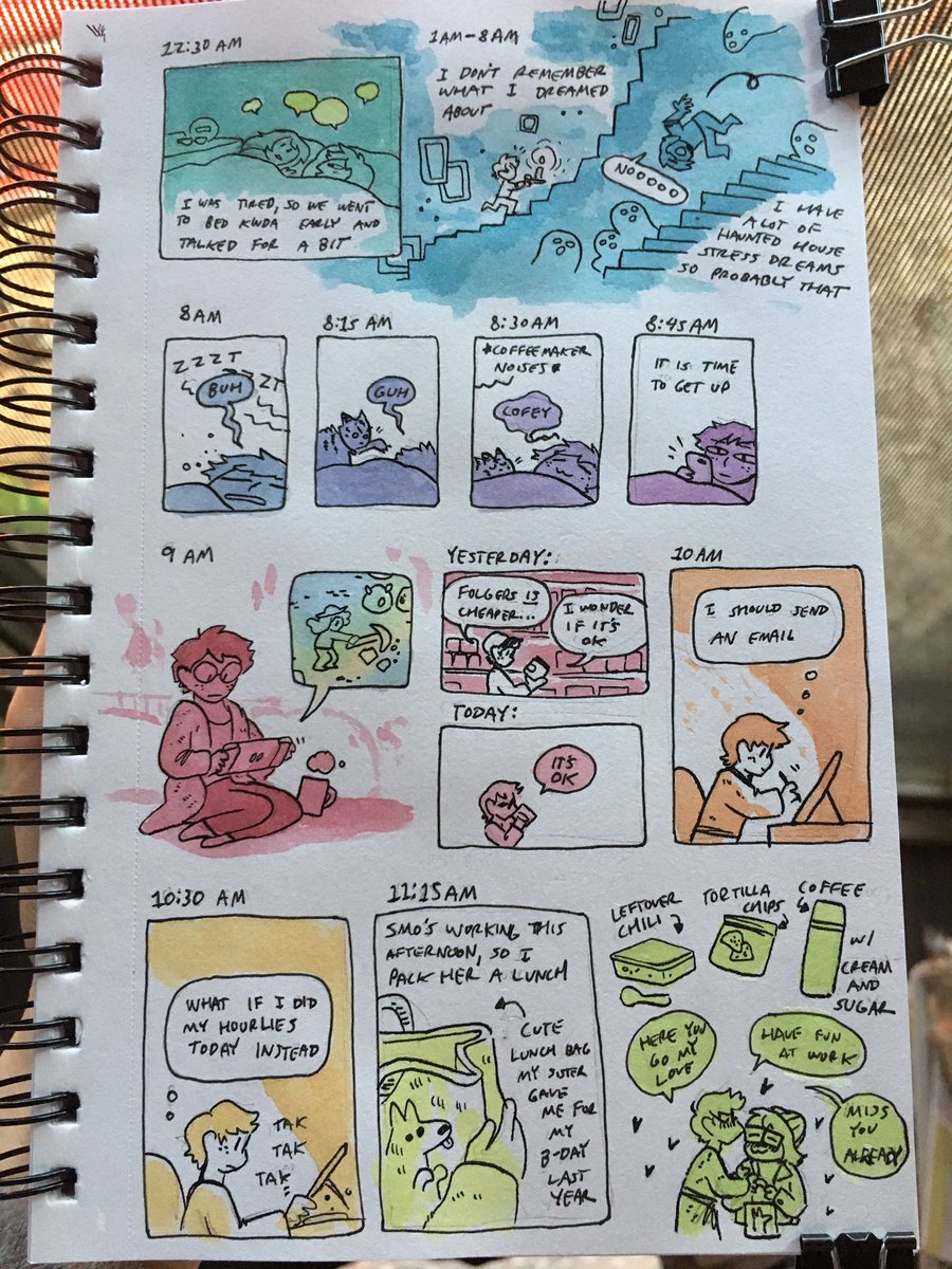 「Hourly comics #hourlycomicday Time is fake I'm doing mine to」Natalie ...